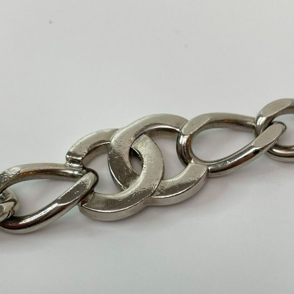 CHANEL | Accessories | Chanel 98p Vintage Silver Logo Cc Pendant Chain ...